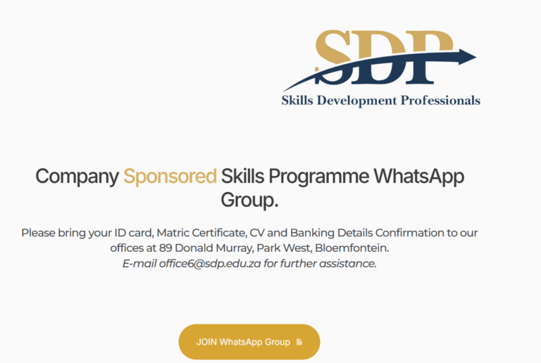 How to Apply for the SDP Learnership 2025